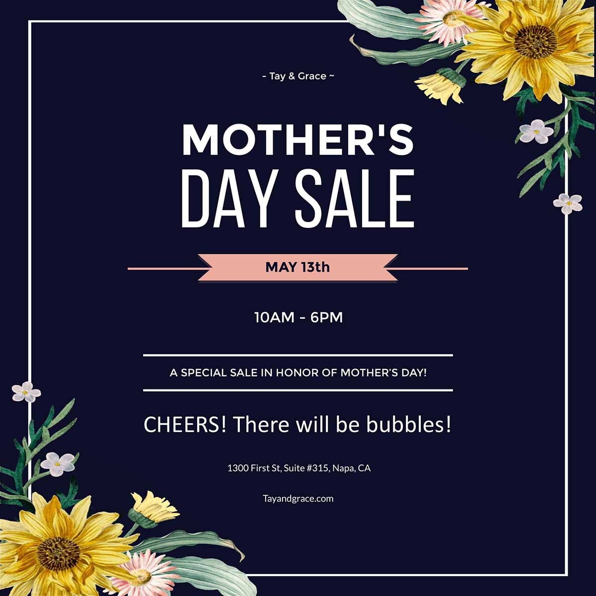 Tay & Grace Mother's Day Sale - First Street Napa