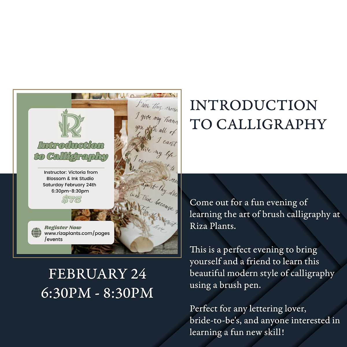 Introduction to Calligraphy - First Street Napa