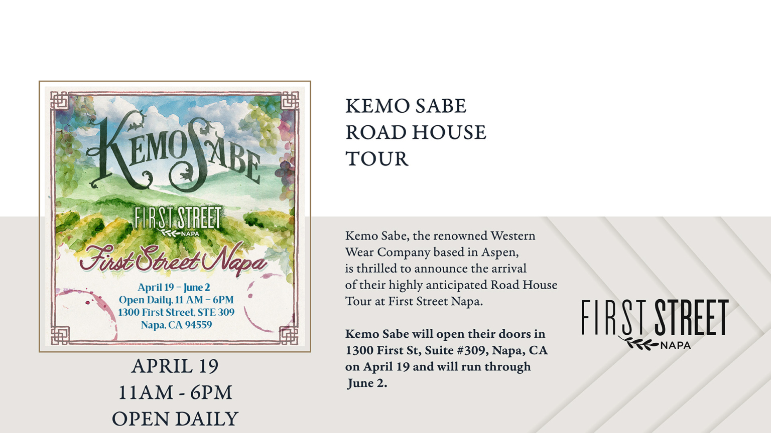 Kemo Sabe Road House Tour - First Street Napa