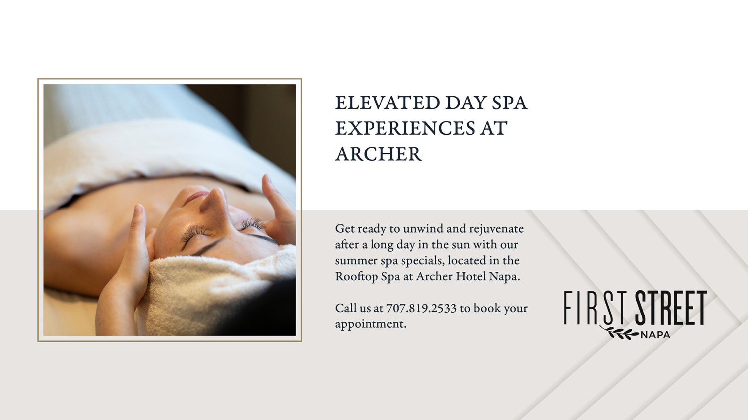 Elevated Day Spa Experiences at Archer - First Street Napa