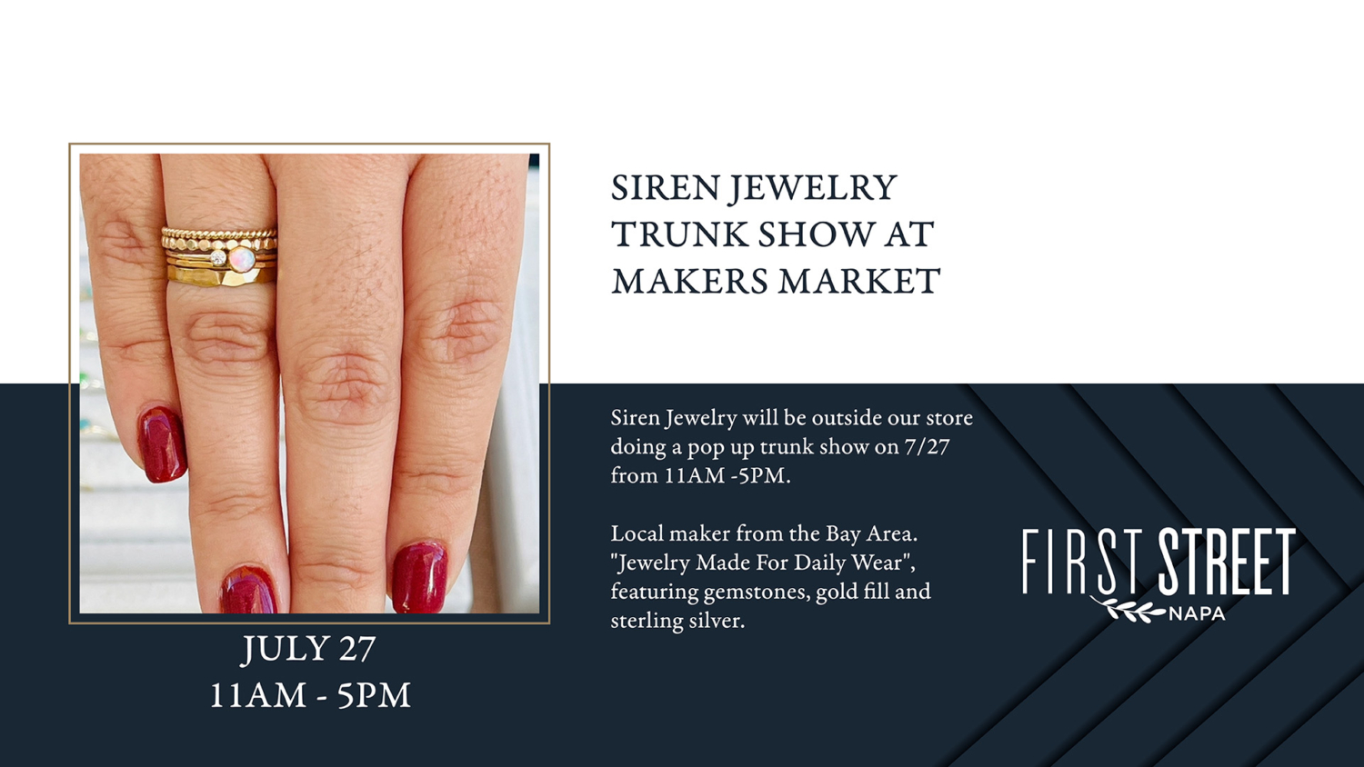 Siren Jewelry Trunk Show at Makers Market - First Street Napa
