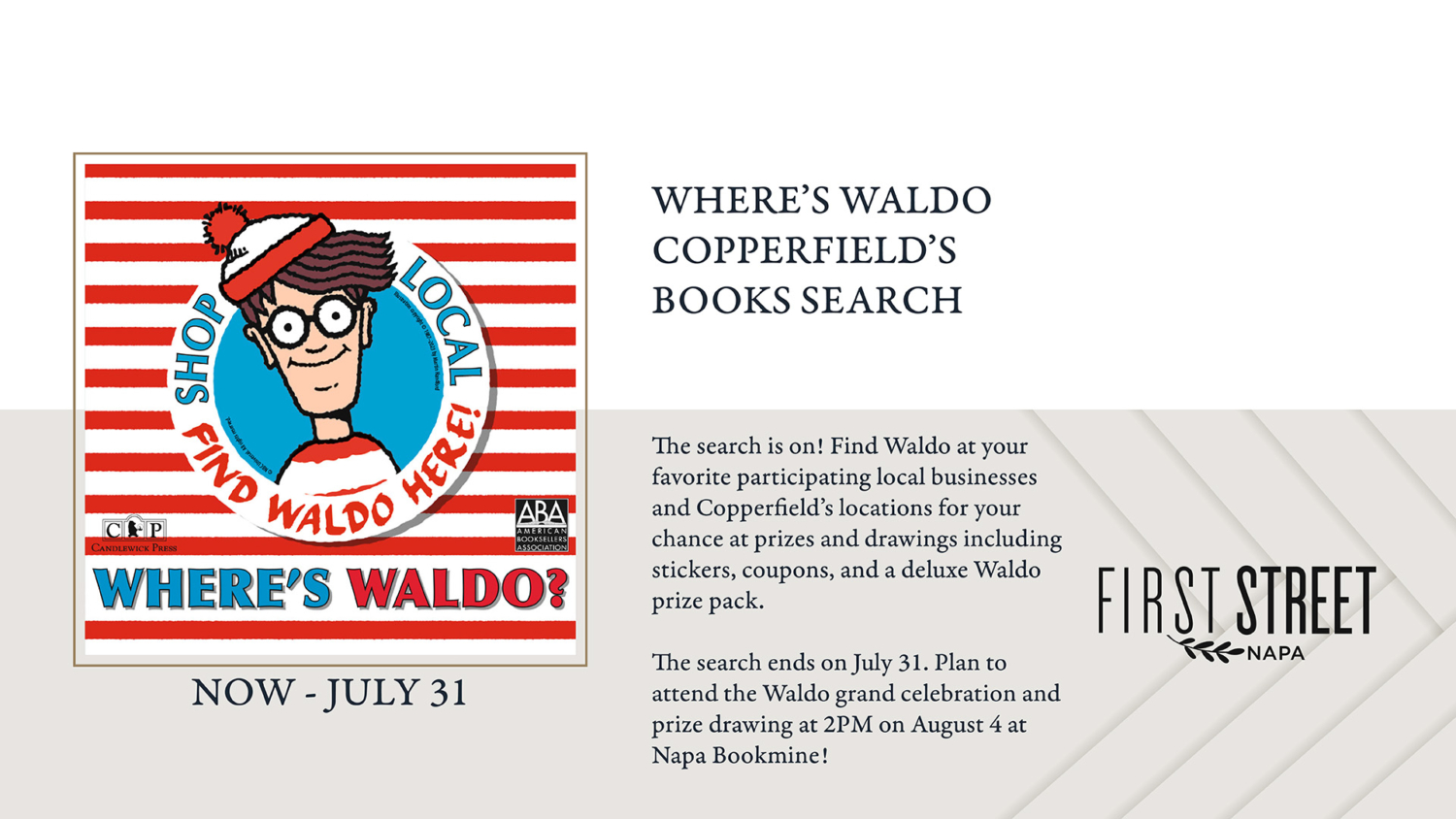 Where's Waldo Copperfield's Books Search - First Street Napa