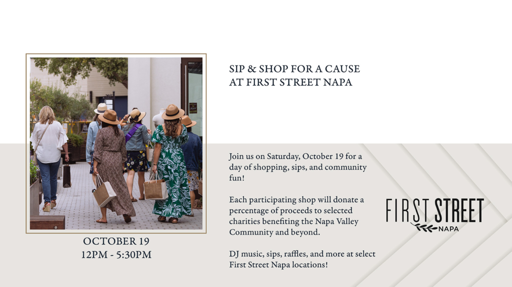 Sip & Shop for a Cause at First Street Napa - First Street Napa